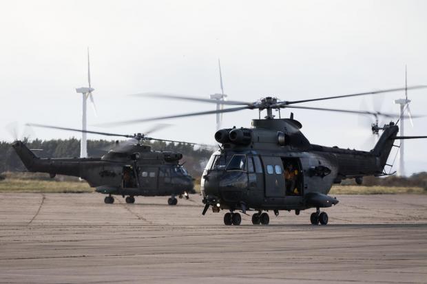 RAF helicopters in service since 1971 to pass Salisbury in final ...
