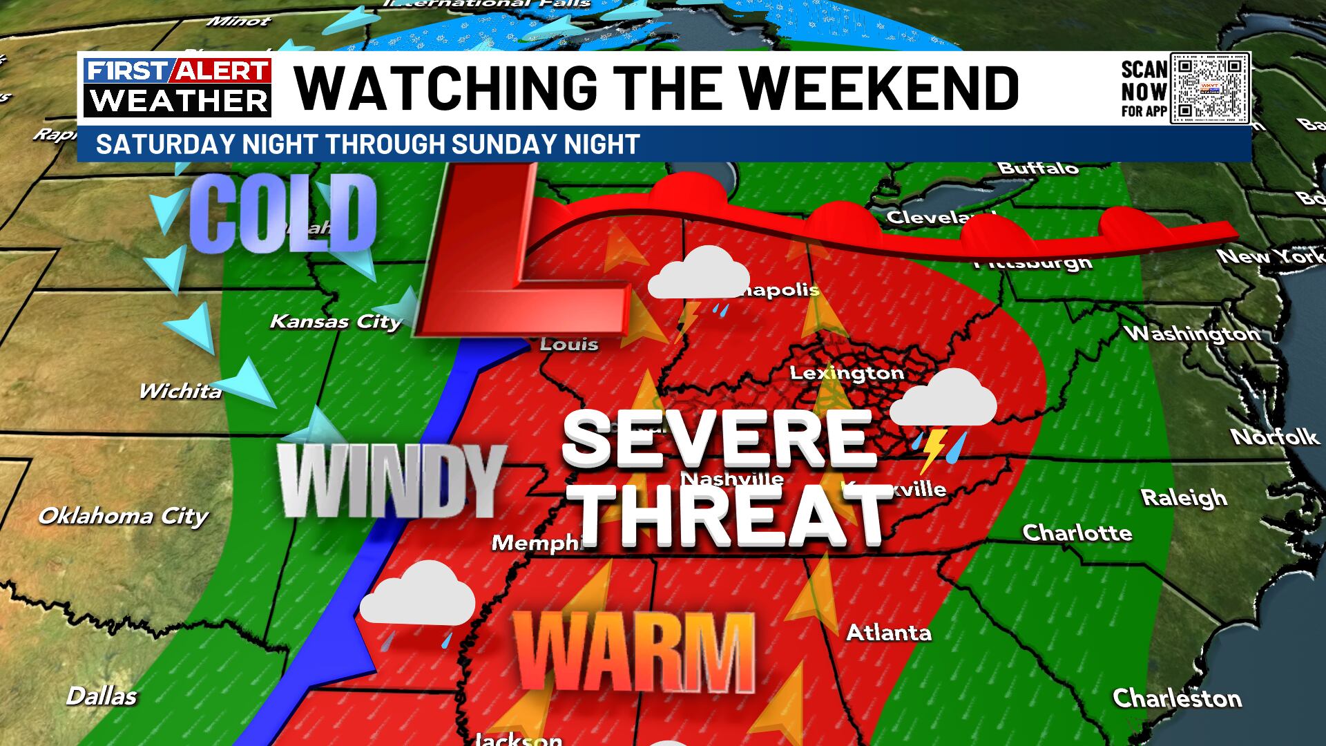 Jim Caldwell's Forecast | A surge to the 70s with storm potential ...