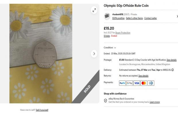 Rarest London 2012 Olympic Games coin 50p sold for 30x face value in ...