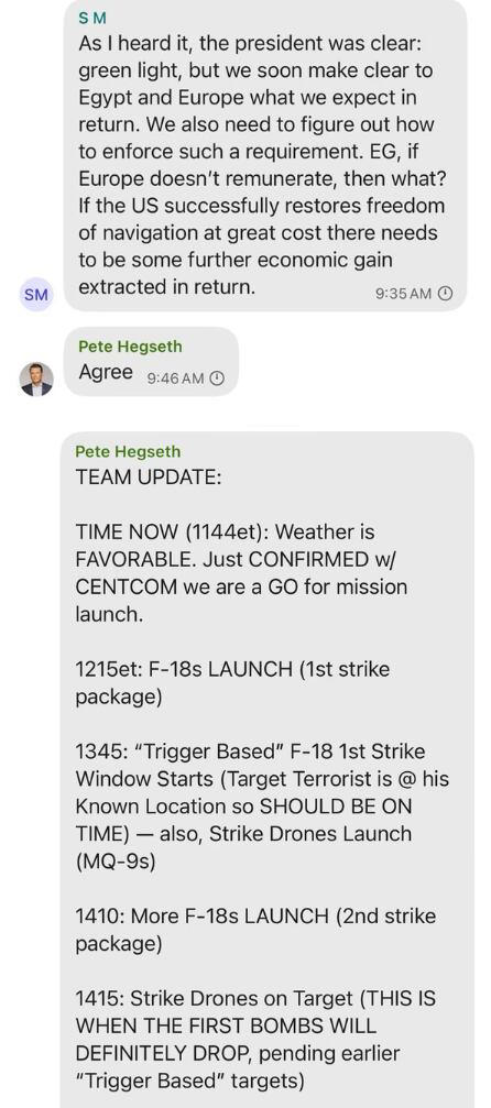 The Atlantic releases entire text chain showing Hegseth’s detailed ...