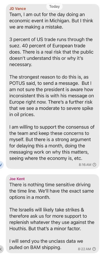 The Atlantic releases entire text chain showing Hegseth’s detailed ...