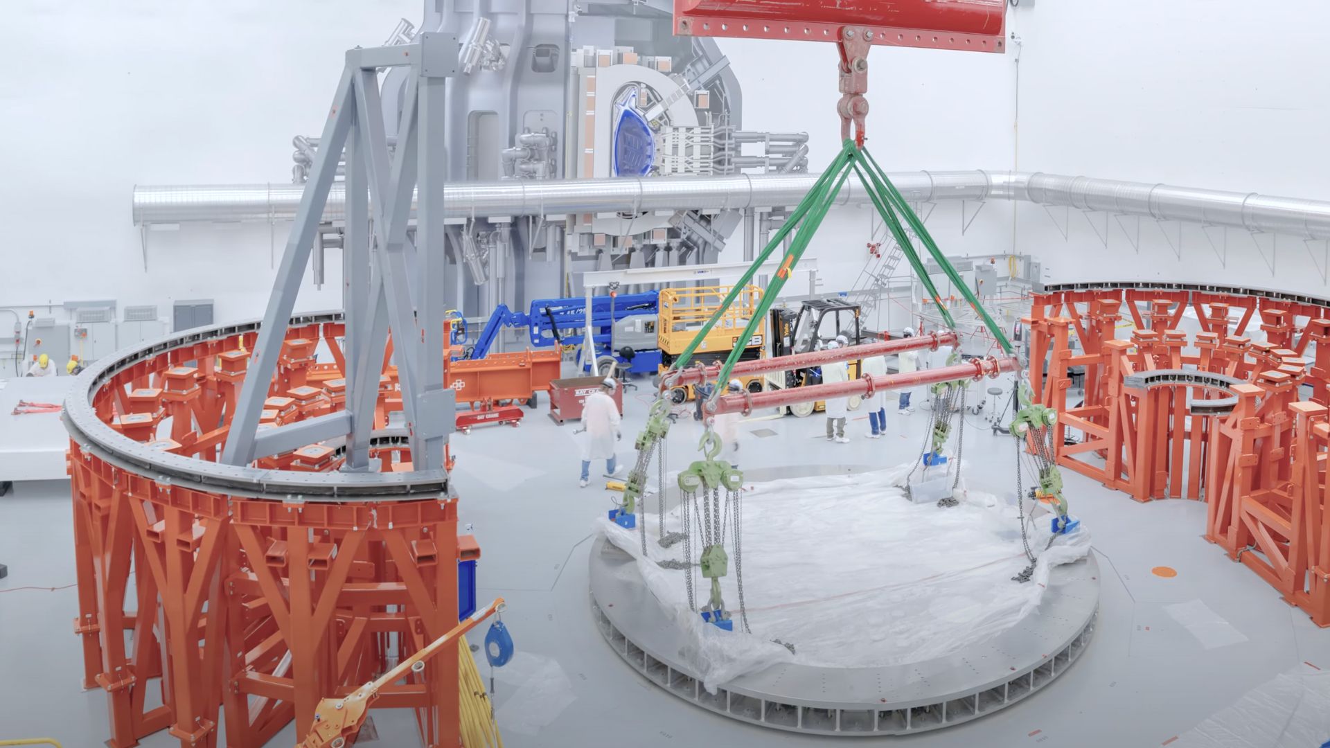 Photos: World's 1st commercial fusion plant in US installs 75-ton ...