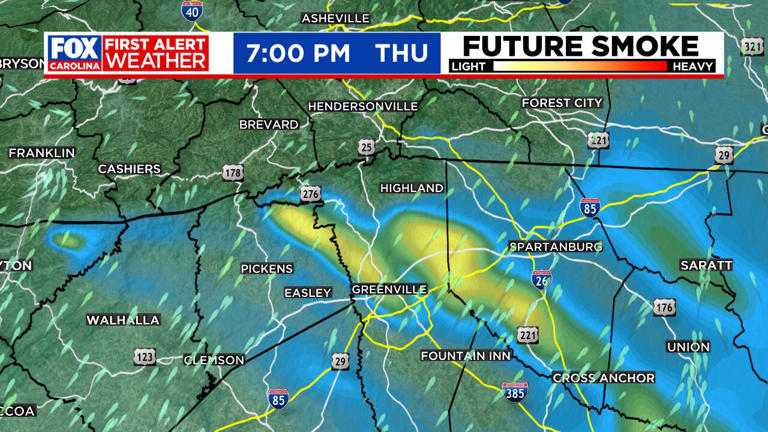 Gusty winds to blow around wildfire smoke this week