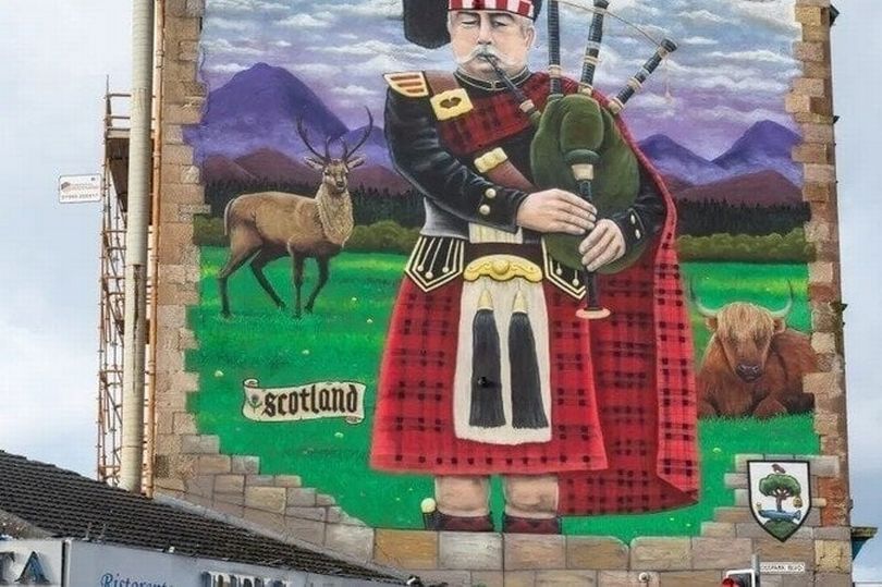 Huge Scottish mural branded 'provocative' – because it faces an Italian ...