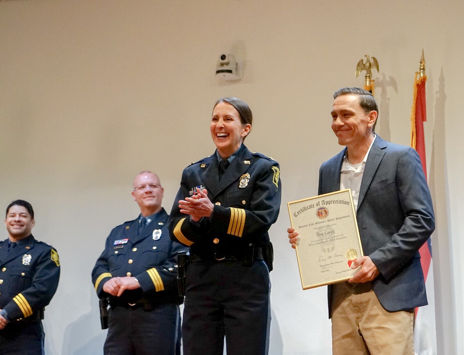 Office worker honored for saving life of KCPD officer