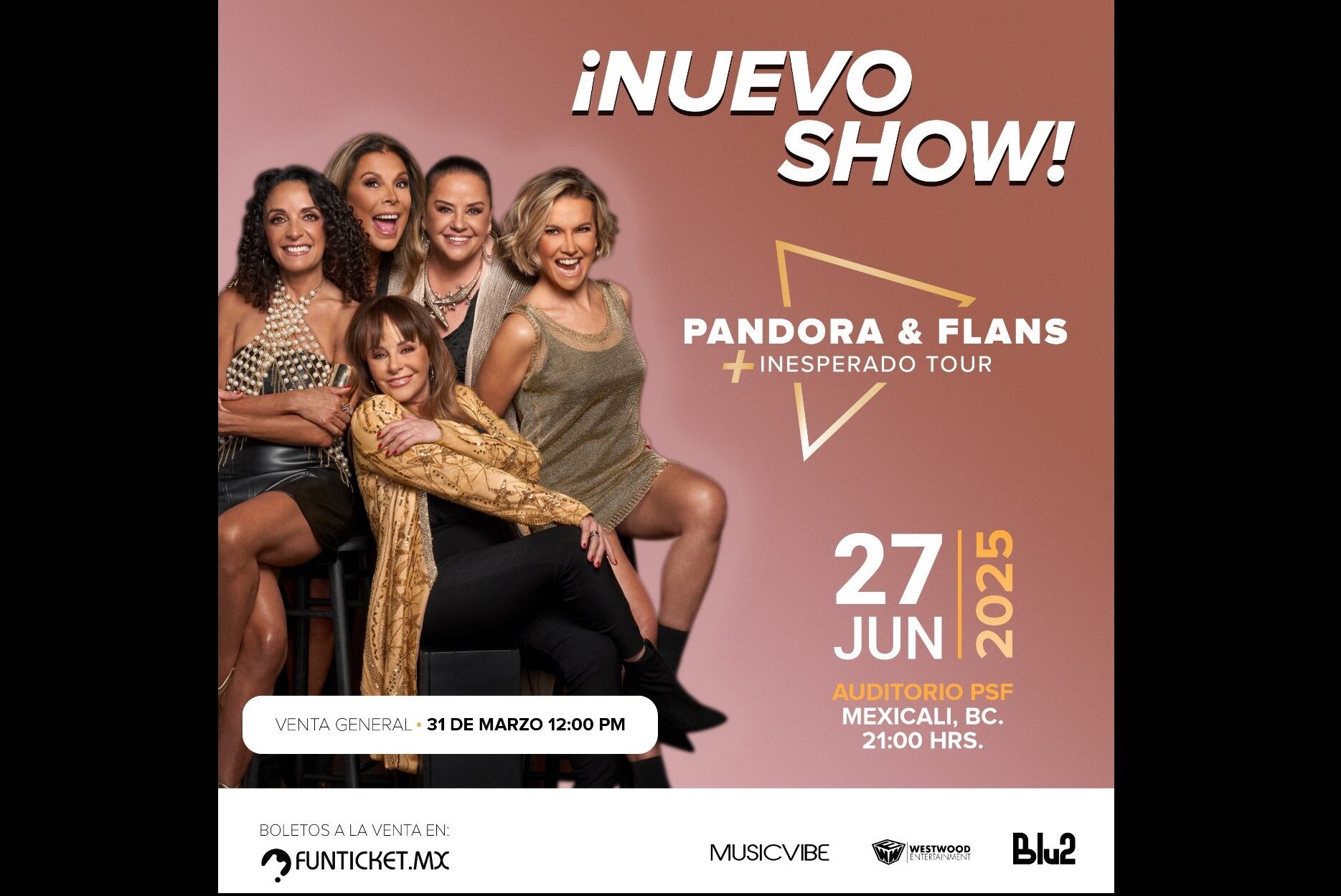 Flans & Pandora anuncian presentación en Mexicali y Saltillo