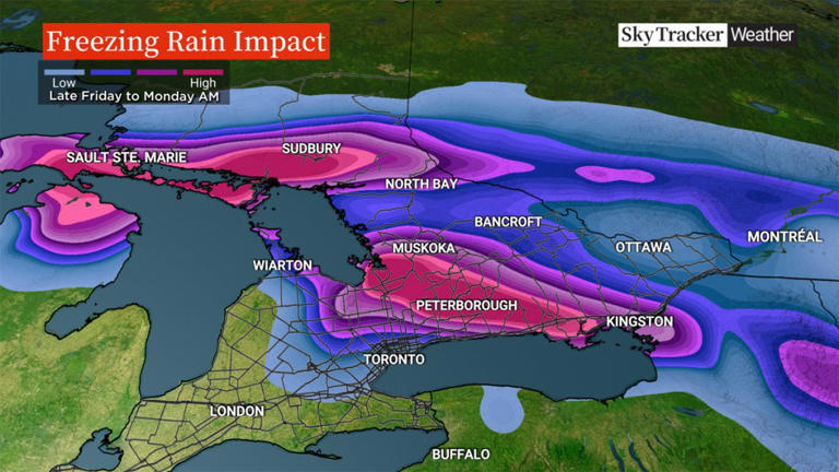 Spring ice storm in forecast for a wide part of Ontario this weekend
