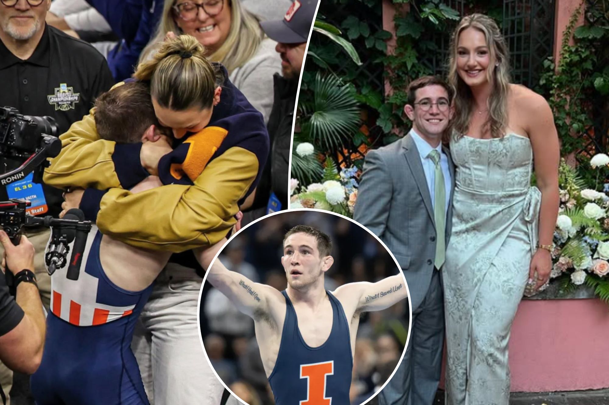 Illinois’ 5-foot-5 wrestling star celebrates NCAA title by embracing ...