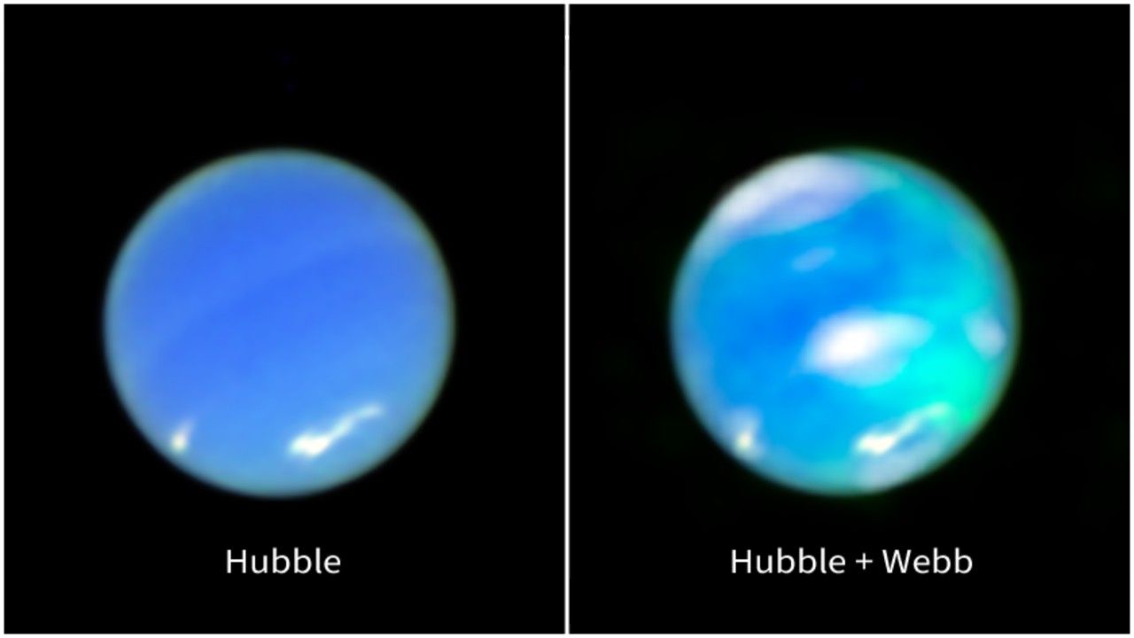 James Webb Space Telescope captures 1st images of Neptune's elusive auroras