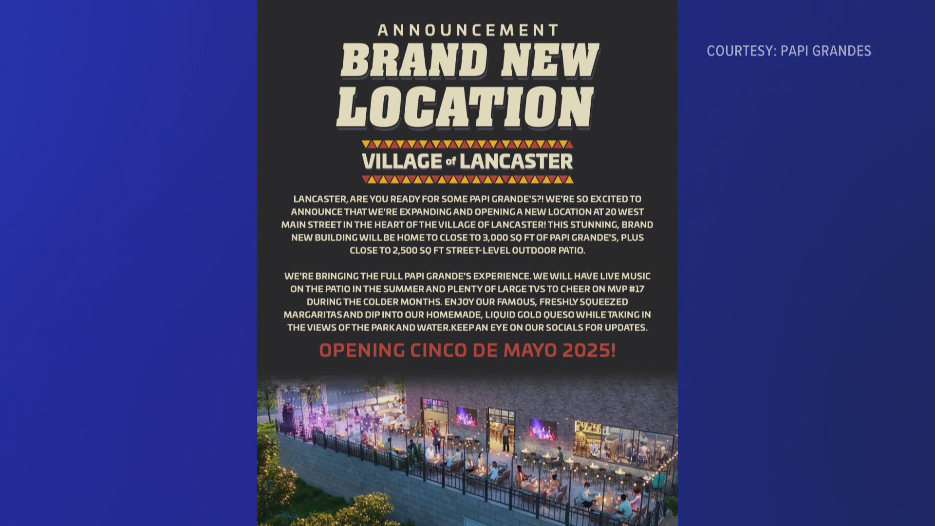 Papi Grande's opening new Western New York location