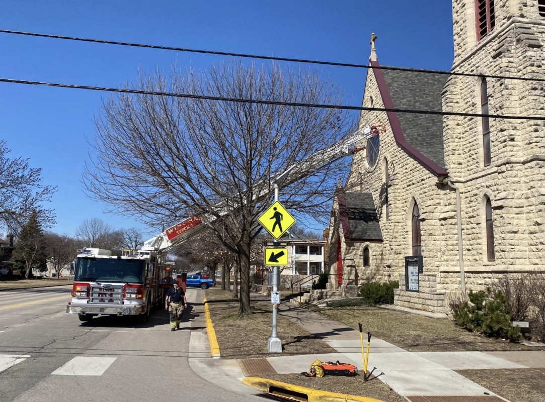 Smoking organ sparks fire alert at Winona church
