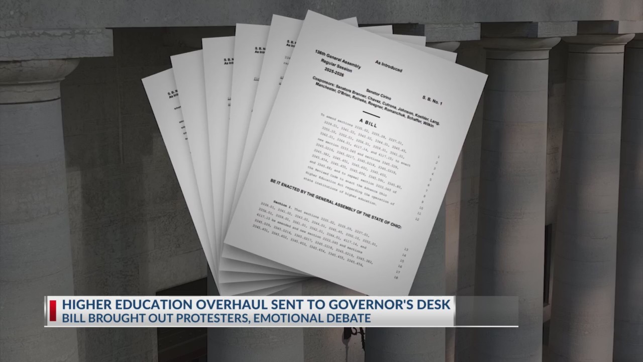 Controversial higher education overhaul sent to governor's desk