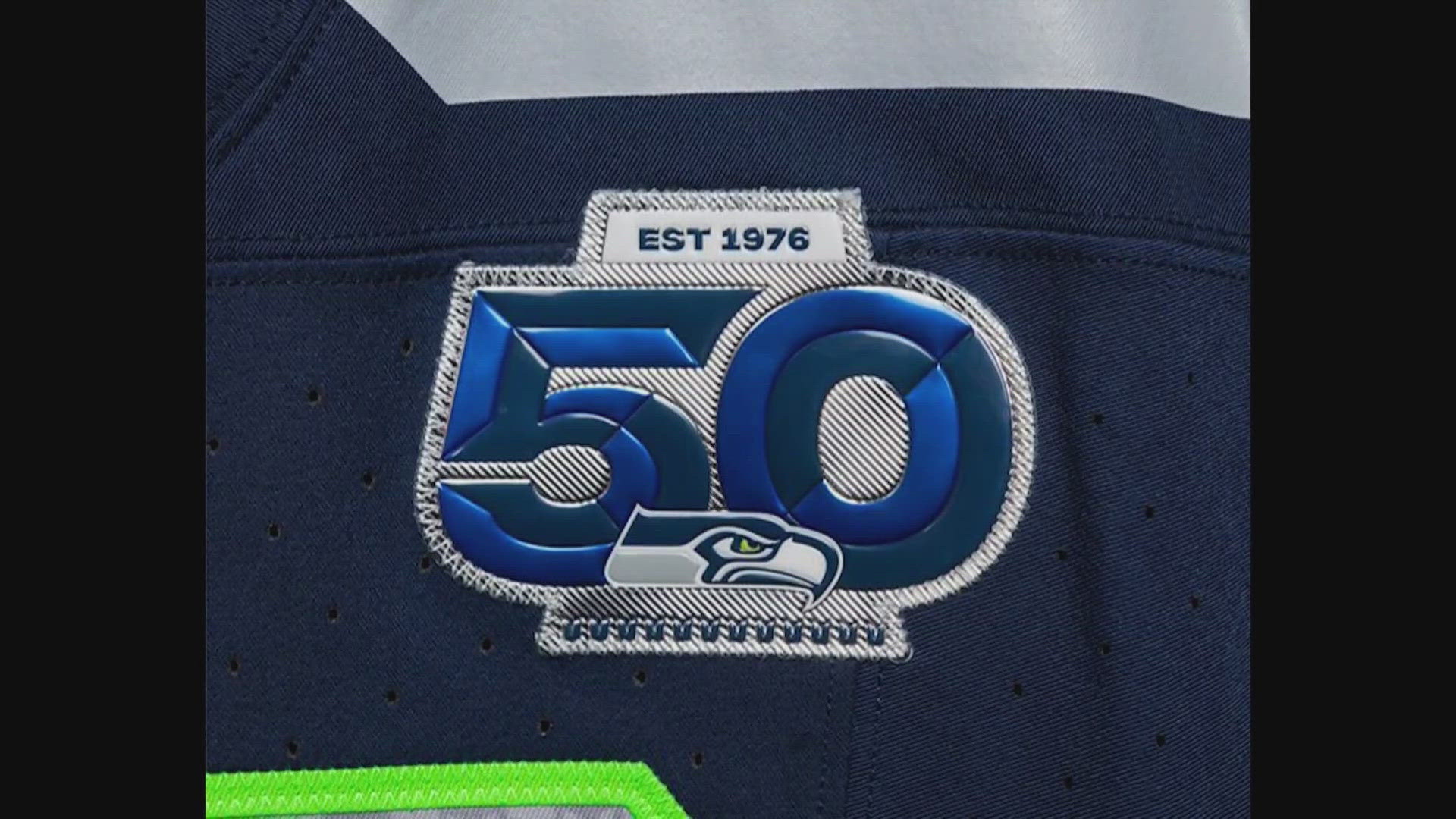 Seattle Seahawks unveil 50th anniversary patch