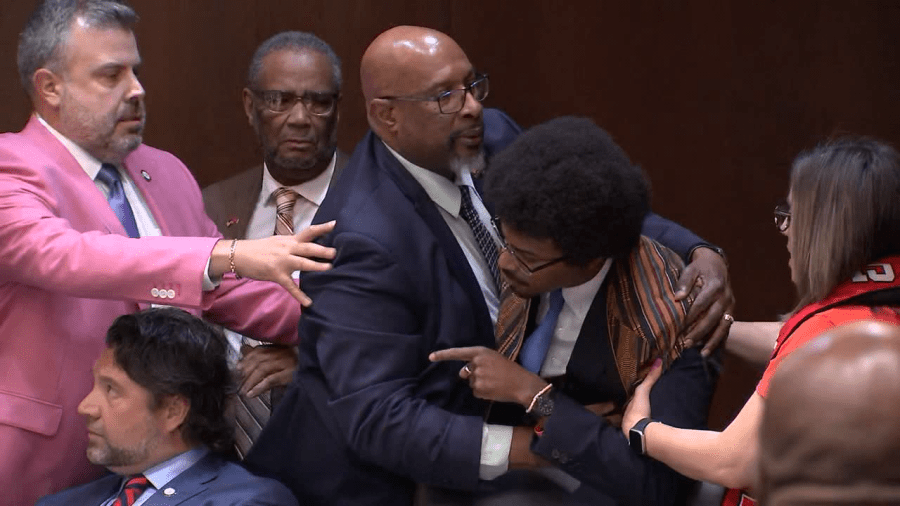 Rep. Pearson confronts Rep. Farmer over gun legislation