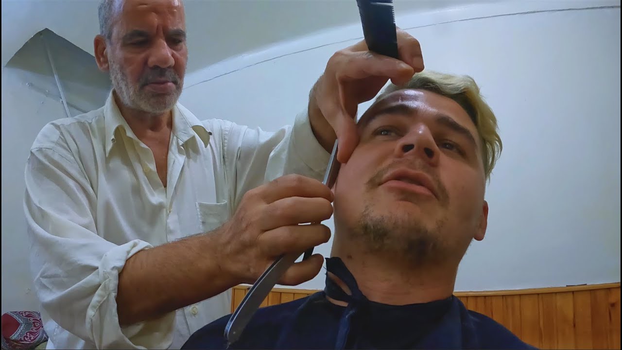 Scary Shave from a Stoned Barber in Morocco