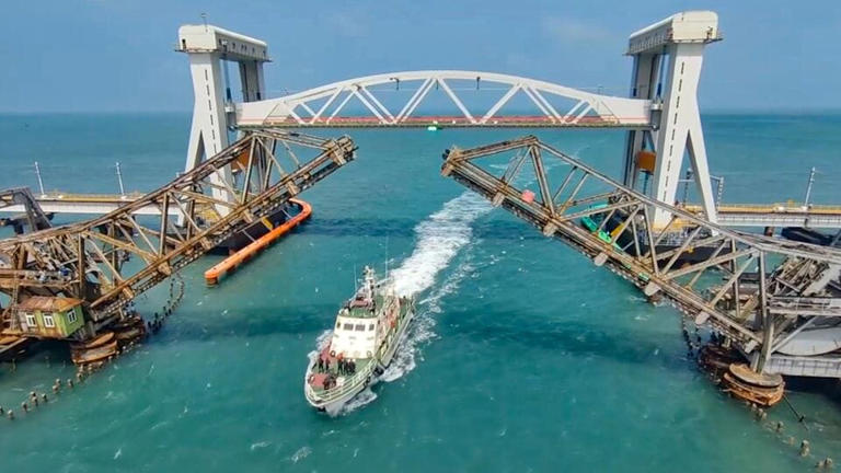 PM Modi to open India's first vertical lift Pamban railway bridge on ...
