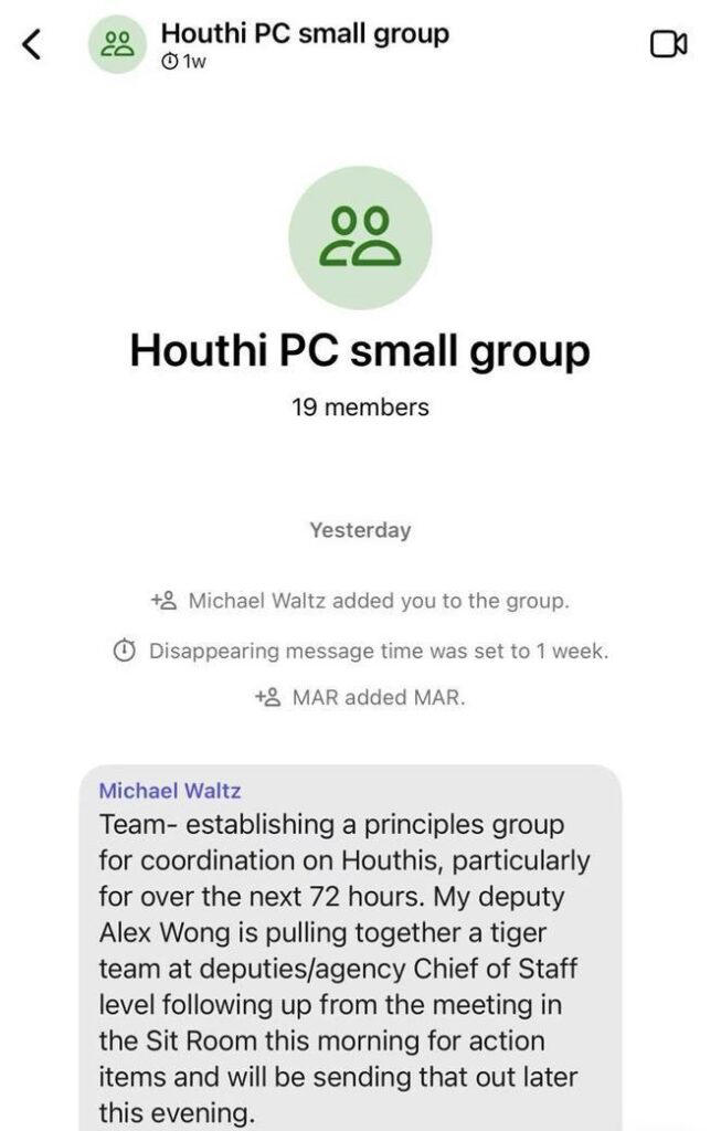 Photos of Mike Waltz Standing Next to Atlantic Journalist Surface After ...