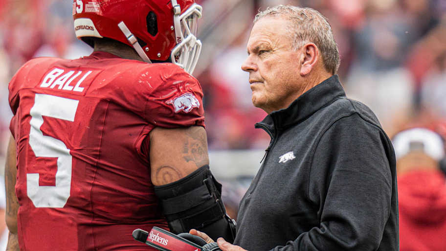 Pittman Feels Better About Hogs' Defense Midway Through Spring Practice