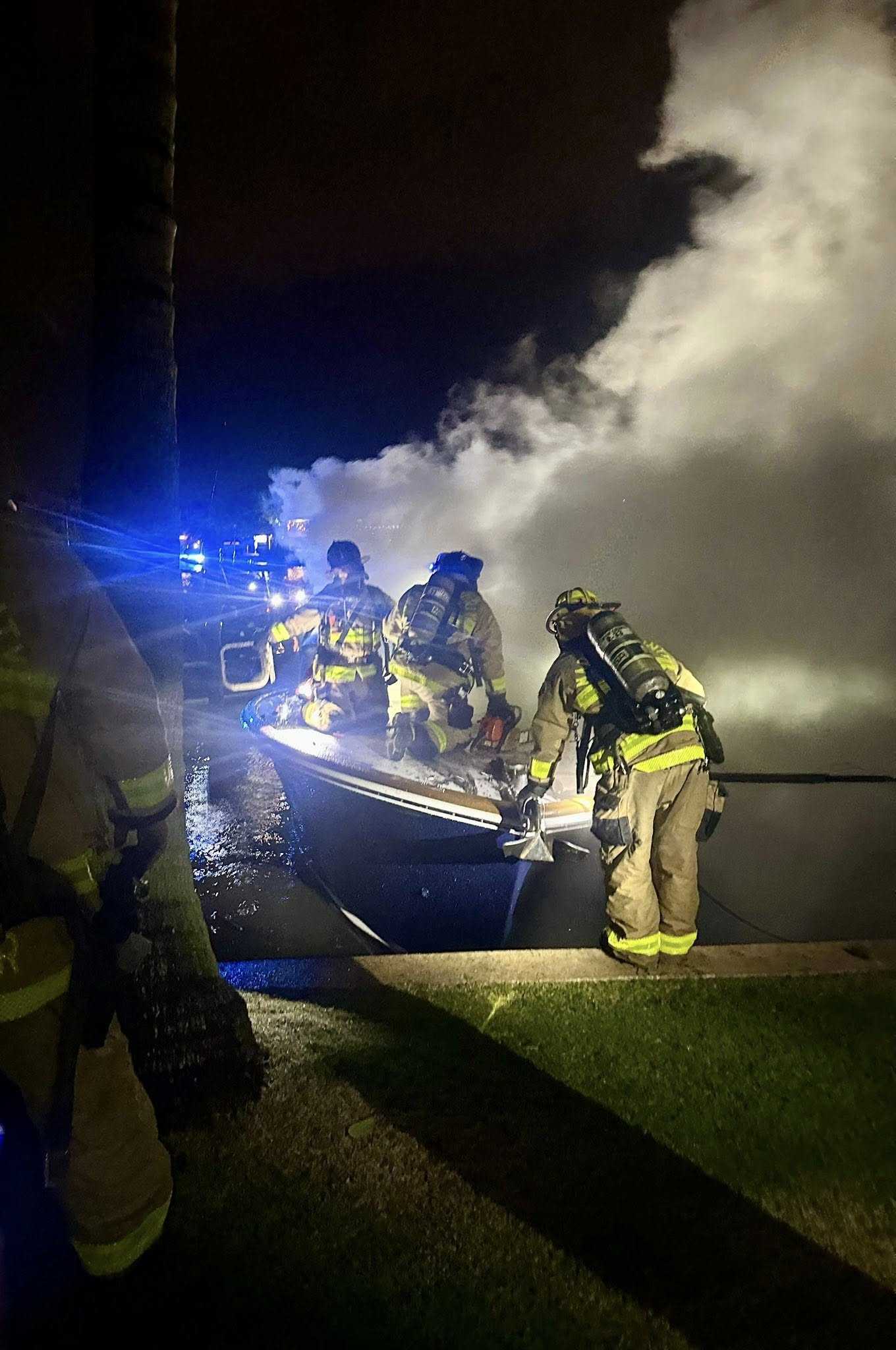 Boat fire in Martin County likely caused by lightning