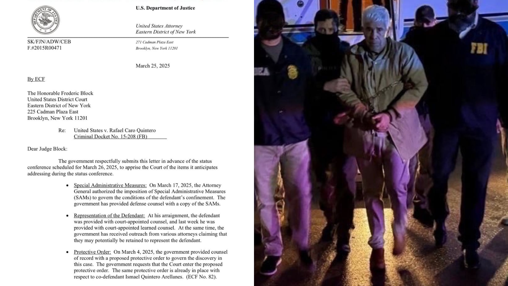 Juez de NY da 90 días a fiscales de EU para decidir si piden la pena de ...