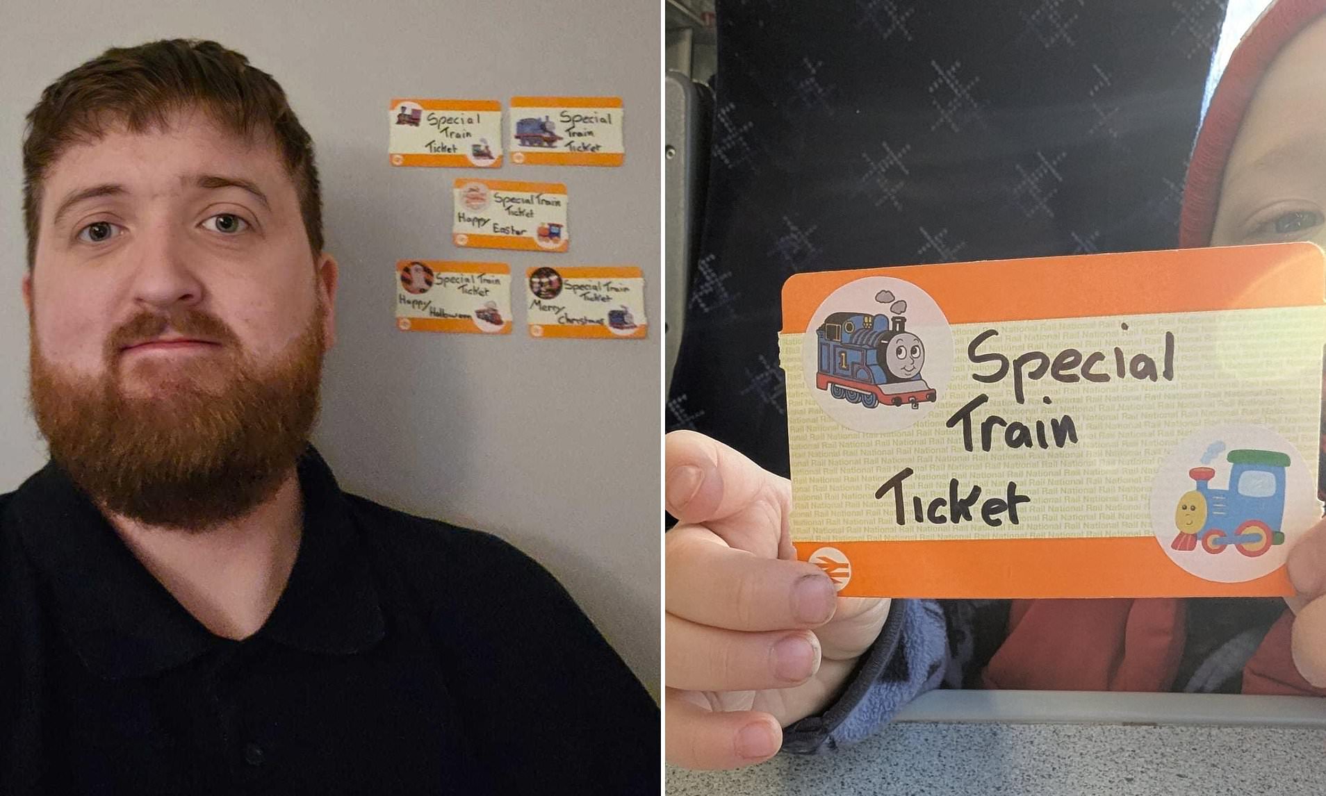 Train conductor labelled a hero for making 'special' tickets for kids