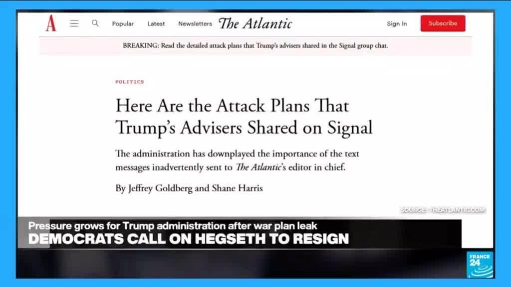 The Atlantic shares Yemen war plan group chat transcript