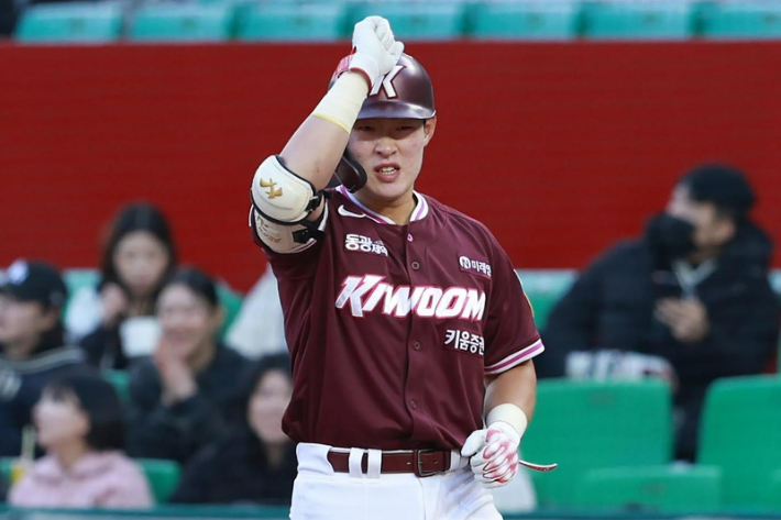 '신인 타자가 OPS 1.875?' 7타수 6안타, 키움 전태현 타격감이 남다르다