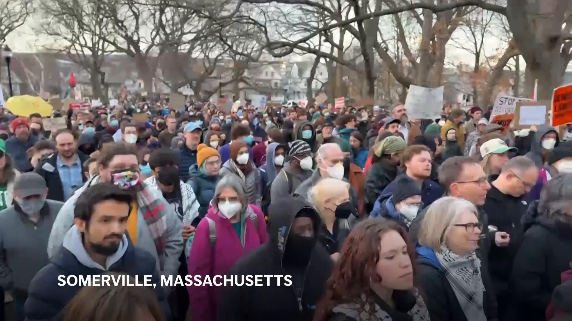 Protest held for Turkish student at Tufts University detained by ICE