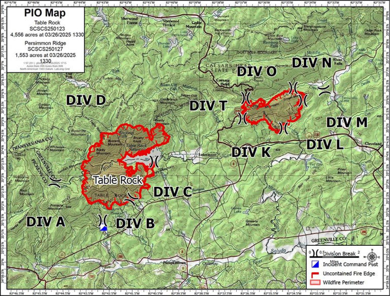 Carolina wildfires: Here is a list of fire currently burning in western NC and South Carolina