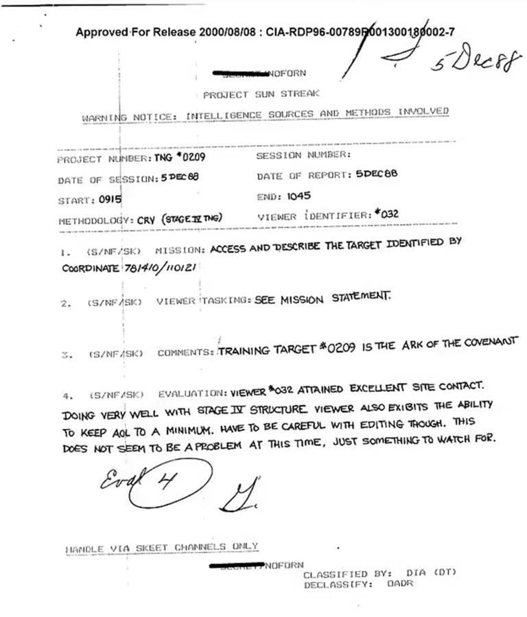 CIA confirmed Ark of the Covenant’s existence using remote viewing, resurfaced declassified docs ...