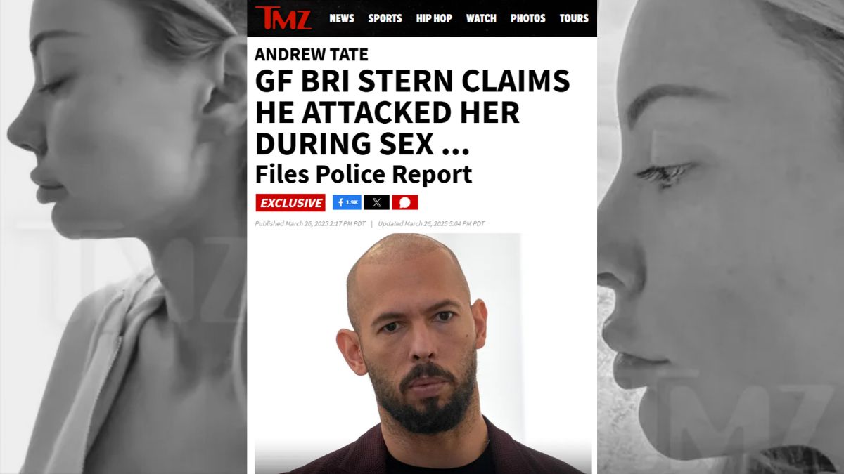 TMZ: «Andrew Tate denunciato da Bri Stern per violenze durante un ...