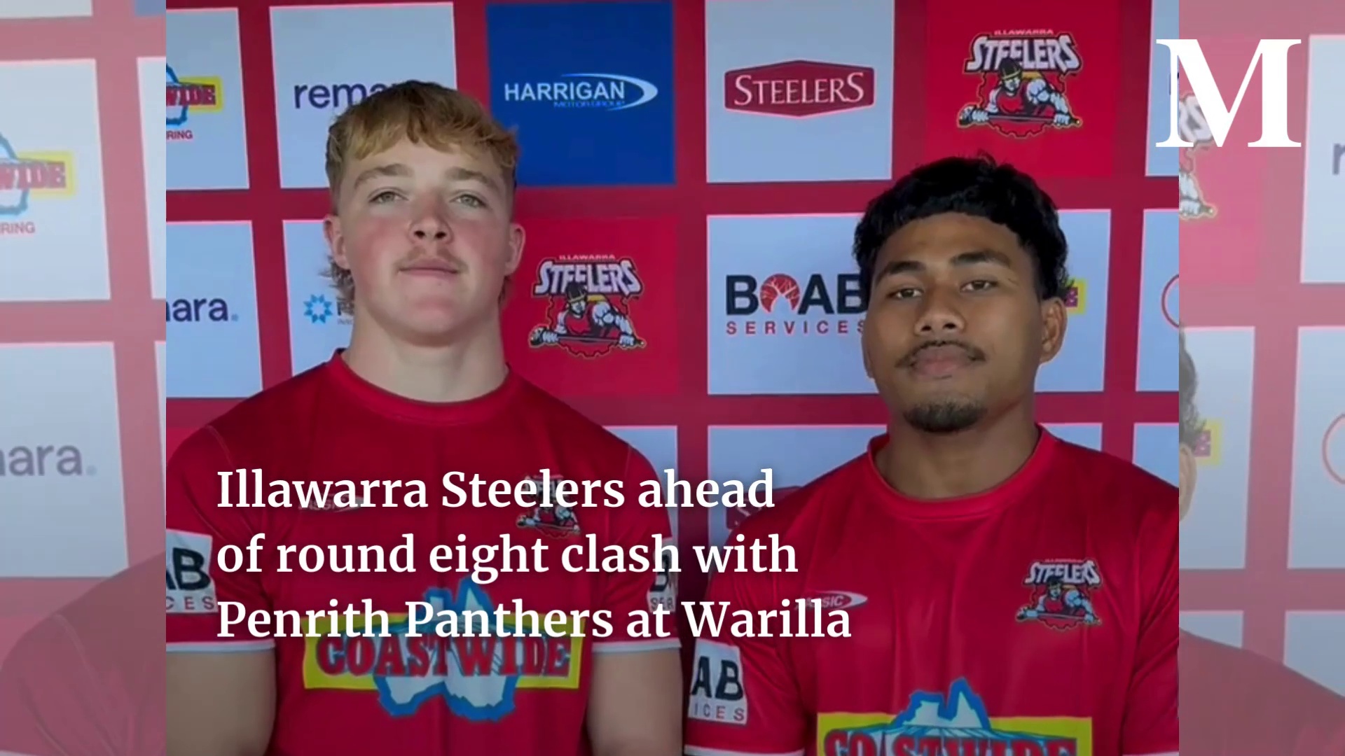 Steelers SG Ball players ahead of Penrith Panthers clash