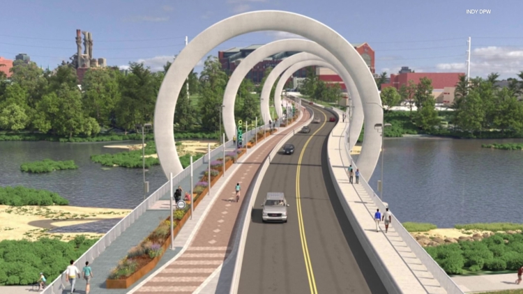 Downtown Indianapolis bridge project set to move to next phase