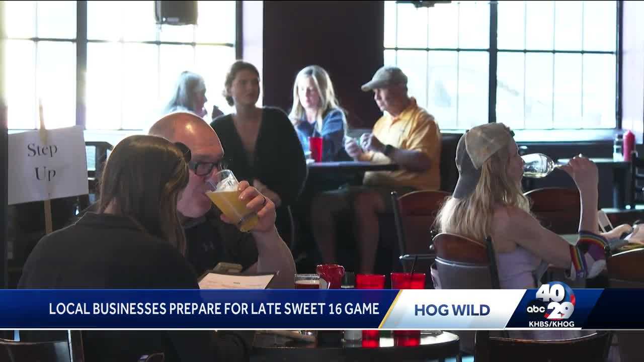 Businesses anticipate big crowds during Hogs Sweet 16 appearance