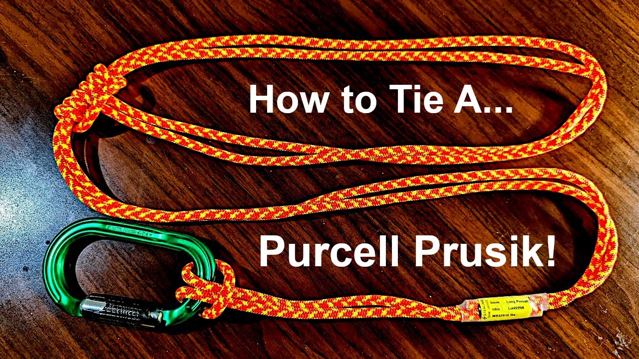 Purcell Prusik Double Strand Adjustable Loop Knot for Rock Arborist Alpine Fall Protection