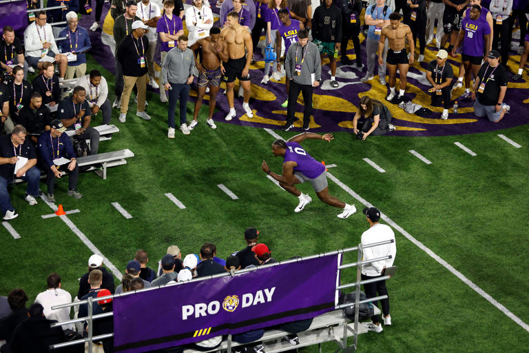Saints front office, coaching staff show out for LSU pro day