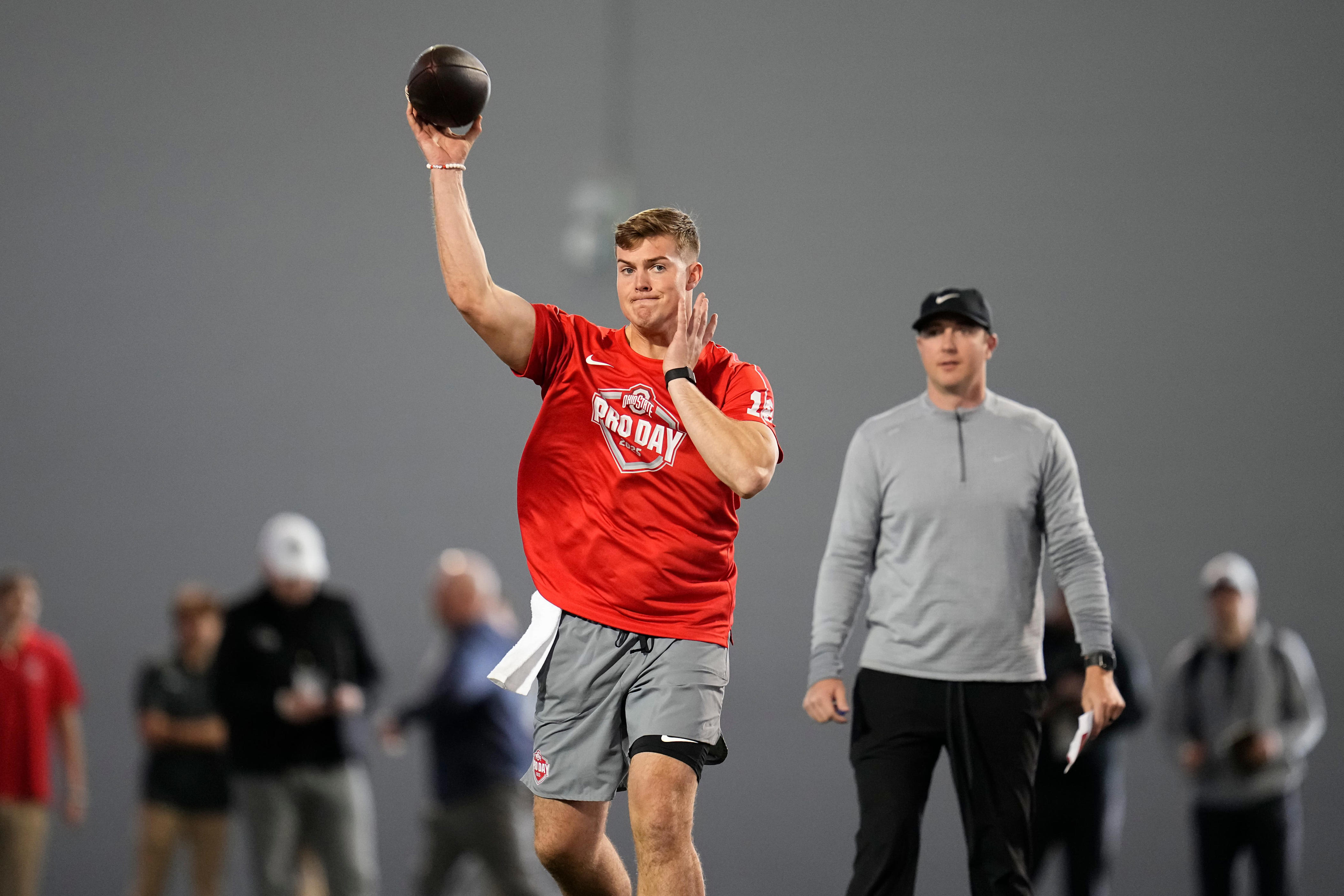 Will Howard sizzles during throwing session at Ohio State football pro day