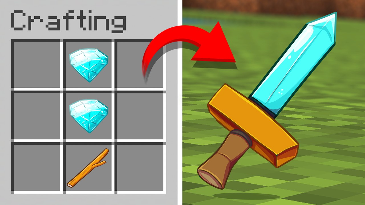 Minecraft but there are Cartoon Items