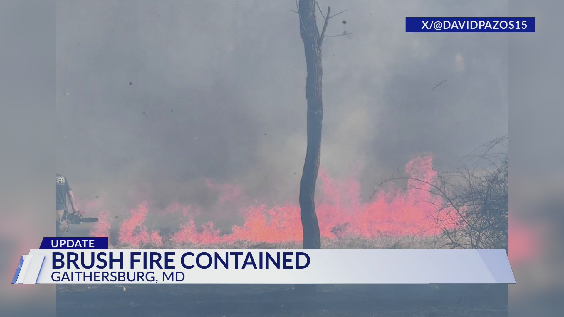 Gaithersburg brush fire contained