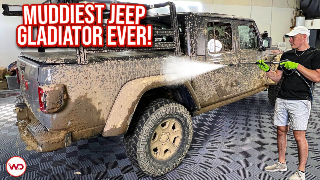 Mud-Covered Jeep Gladiator Shines Again