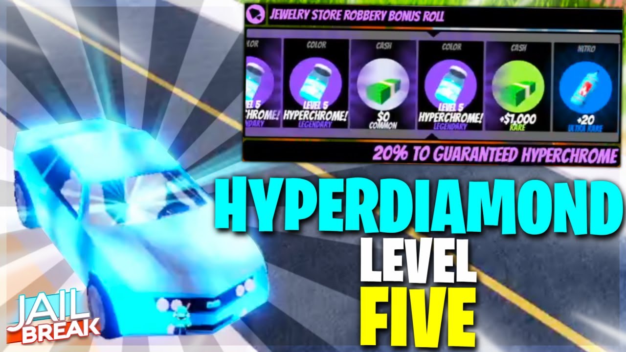 Getting a Hyper Diamond Level 5 FIRST TRY in Roblox Jailbreak Testing!