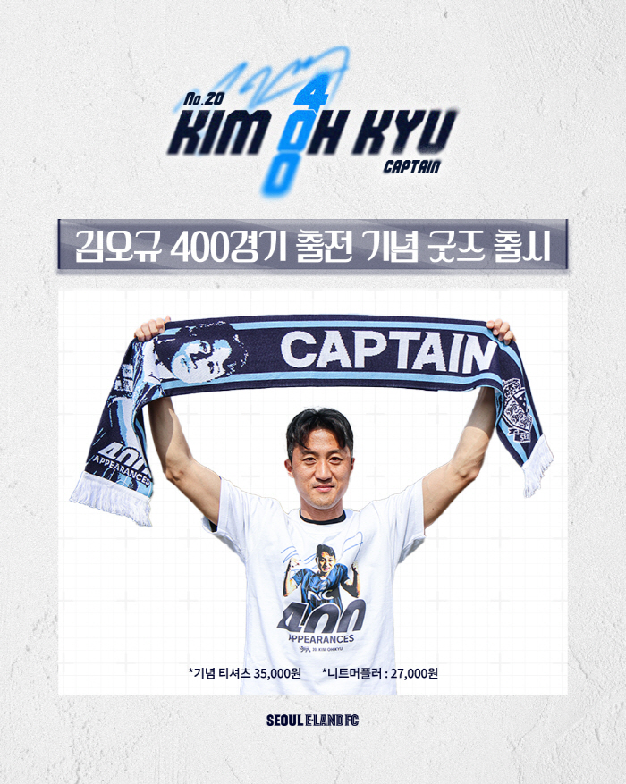 Seoul E-Land launches goods to commemorate Kim Oh-kyu's 400 games ...