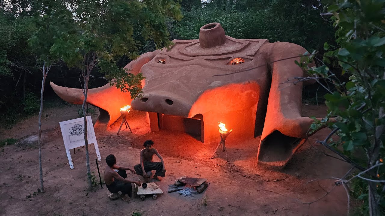 How builders created the wild buffalo house using only mud