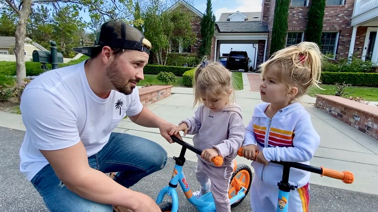 Bike Riding Lesson: Twins' Little Accident