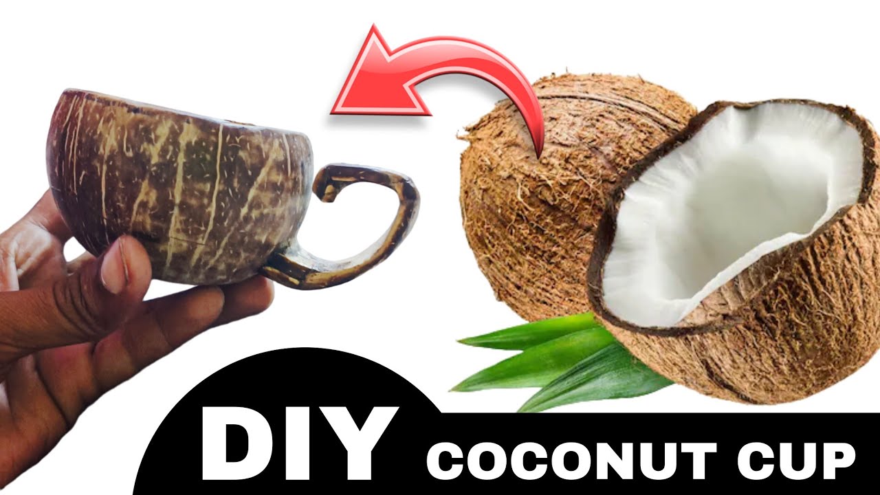 How to Make a Cup from a Coconut Shell – Easy DIY Coconut Shell Craft 🥥