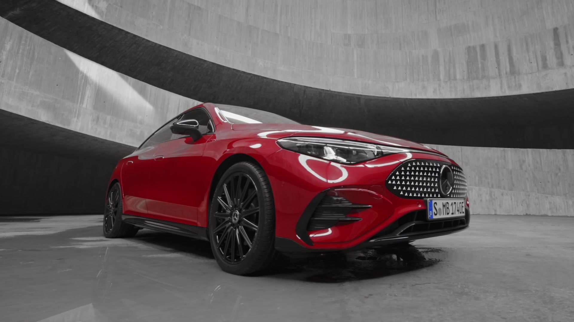 The all-new Mercedes-Benz CLA with EQ Technology Exterior Design in Red