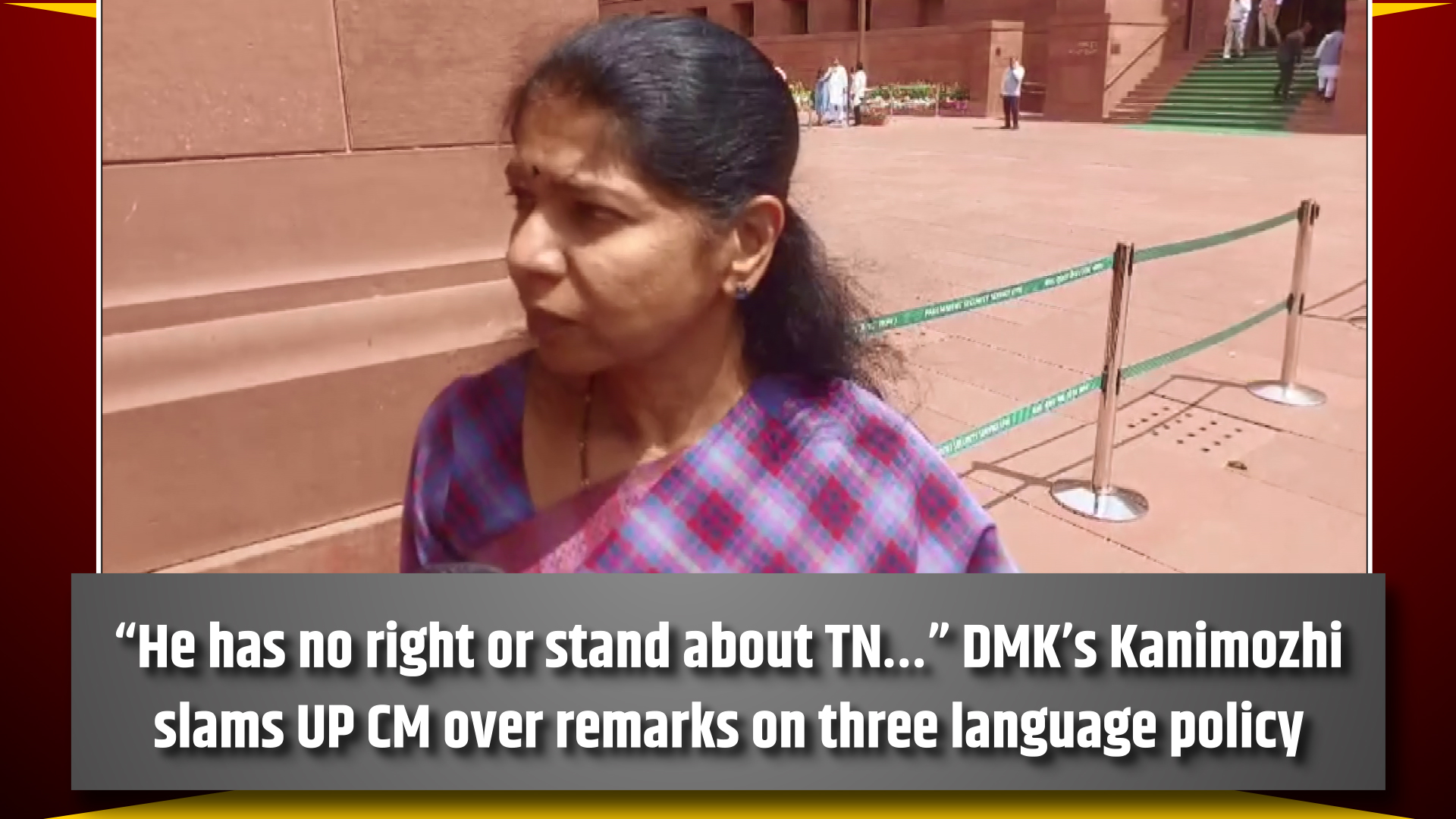 “He has no right or stand about TN…” DMK’s Kanimozhi slams UP CM over remarks on three language ...