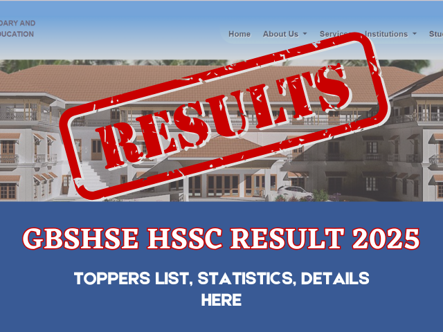 Goa HSSC Toppers List 2025: Check Class 12 Toppers Name, Marks, Pass ...