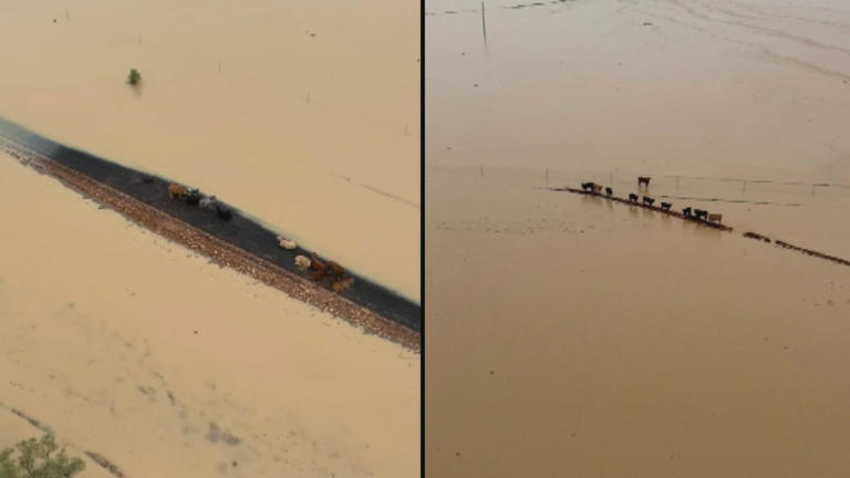 Queensland outback community inundated with heavy rain