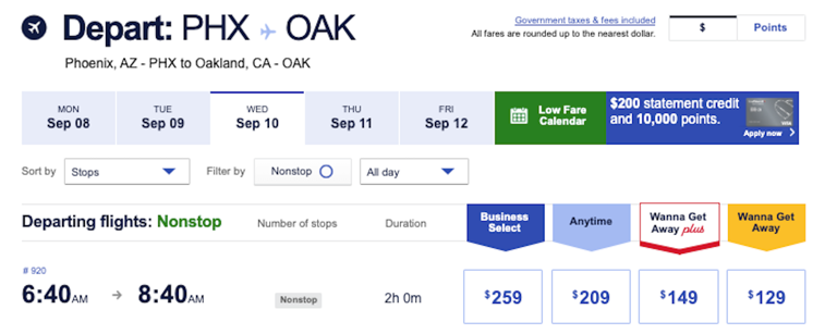 Southwest Airlines' 'variable' Rapid Rewards redemption rates take effect